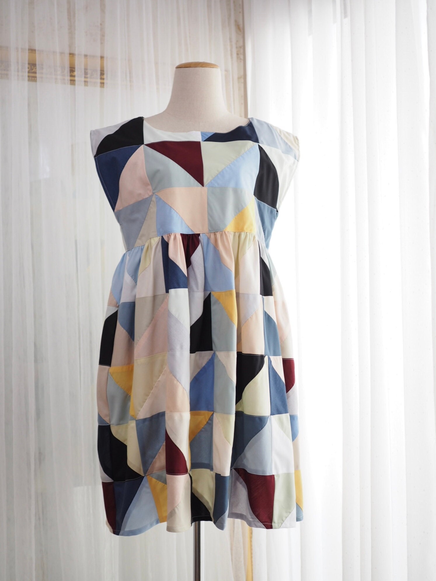 Patchwork Dress - Unique Womens Clothing - Etsy