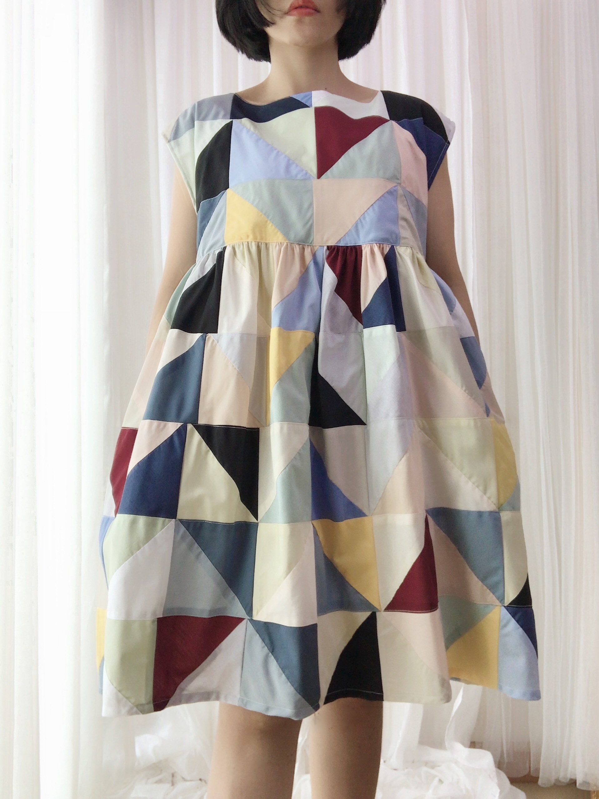 Patchwork Dress - Unique Womens Clothing - Etsy