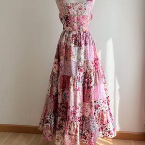 Handmade Floral Patchwork Maxi Dress – One-of-a-kind Babydoll Gown - Etsy