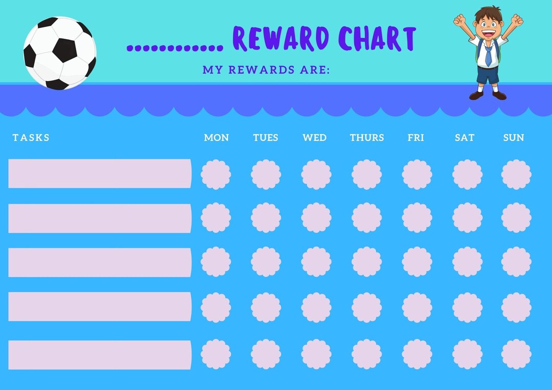 Personal Reward Chart - Boys - Etsy