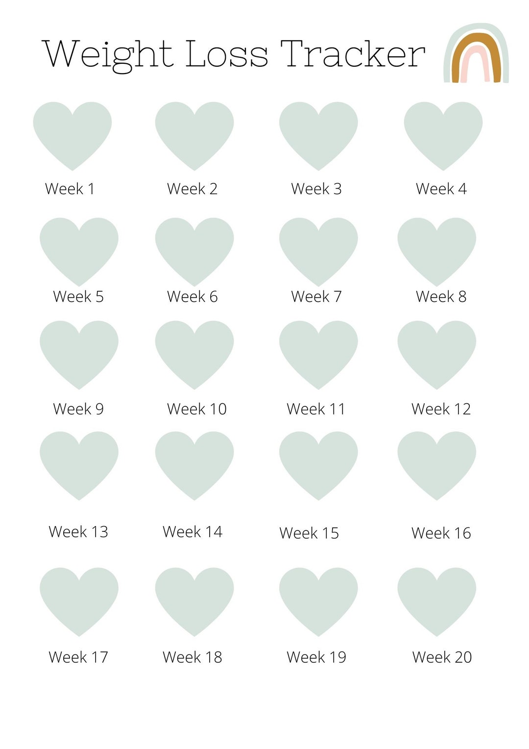 weight-loss-tracker-printable-mint-green-etsy-uk
