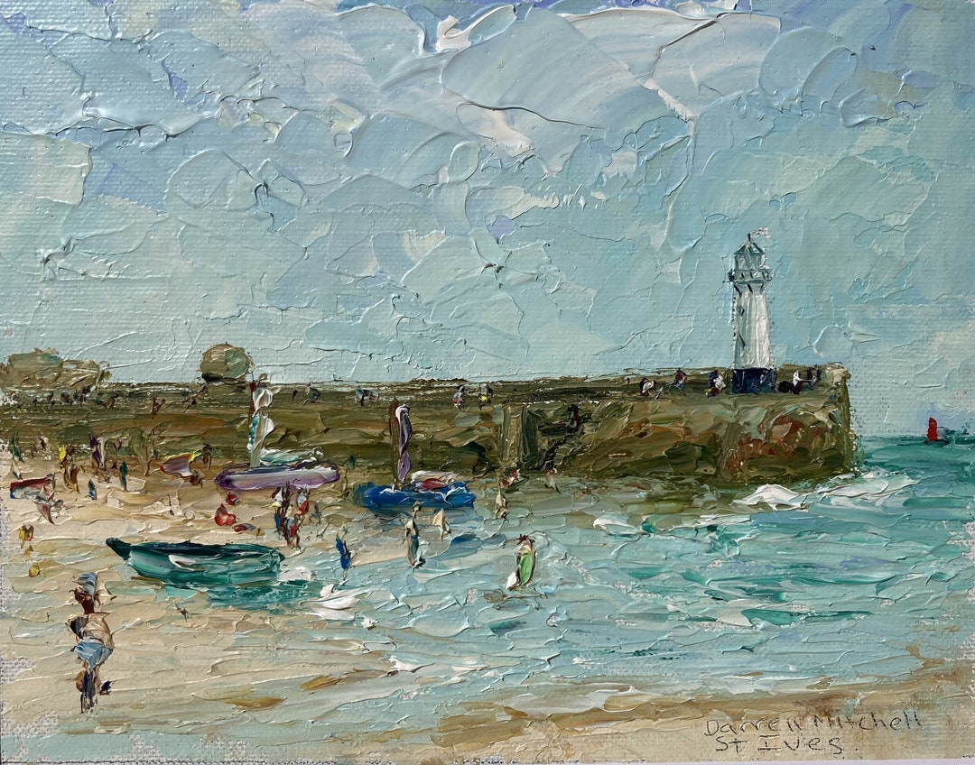 Contemporary British Impressionist Oil Painting. St Ives, by Darrell ...