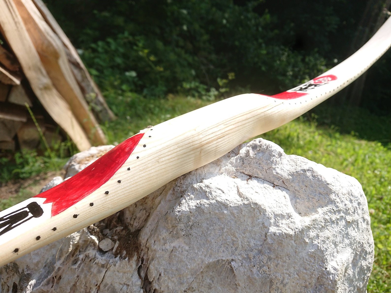 Arc traditionnel/arc plat de 64 po. - Peint à la main - Entraînement au ...