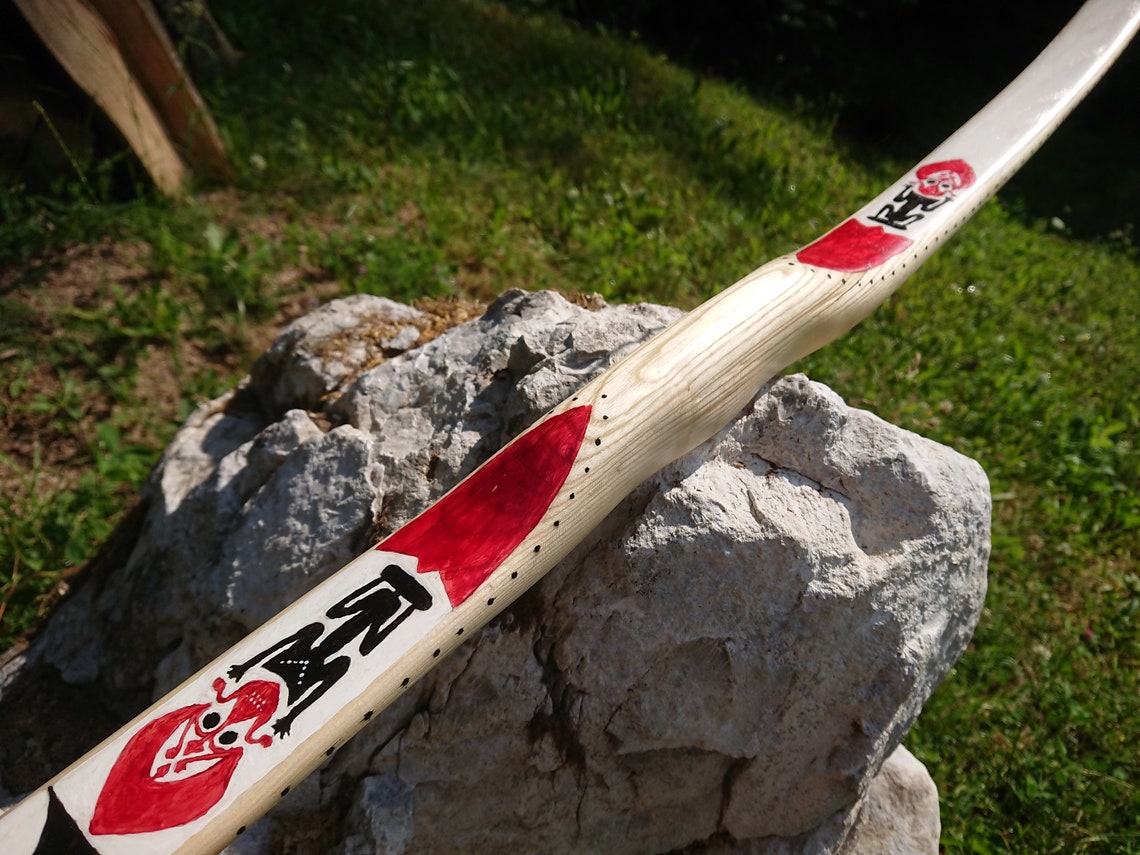 Arc traditionnel/arc plat de 64 po. - Peint à la main - Entraînement au ...