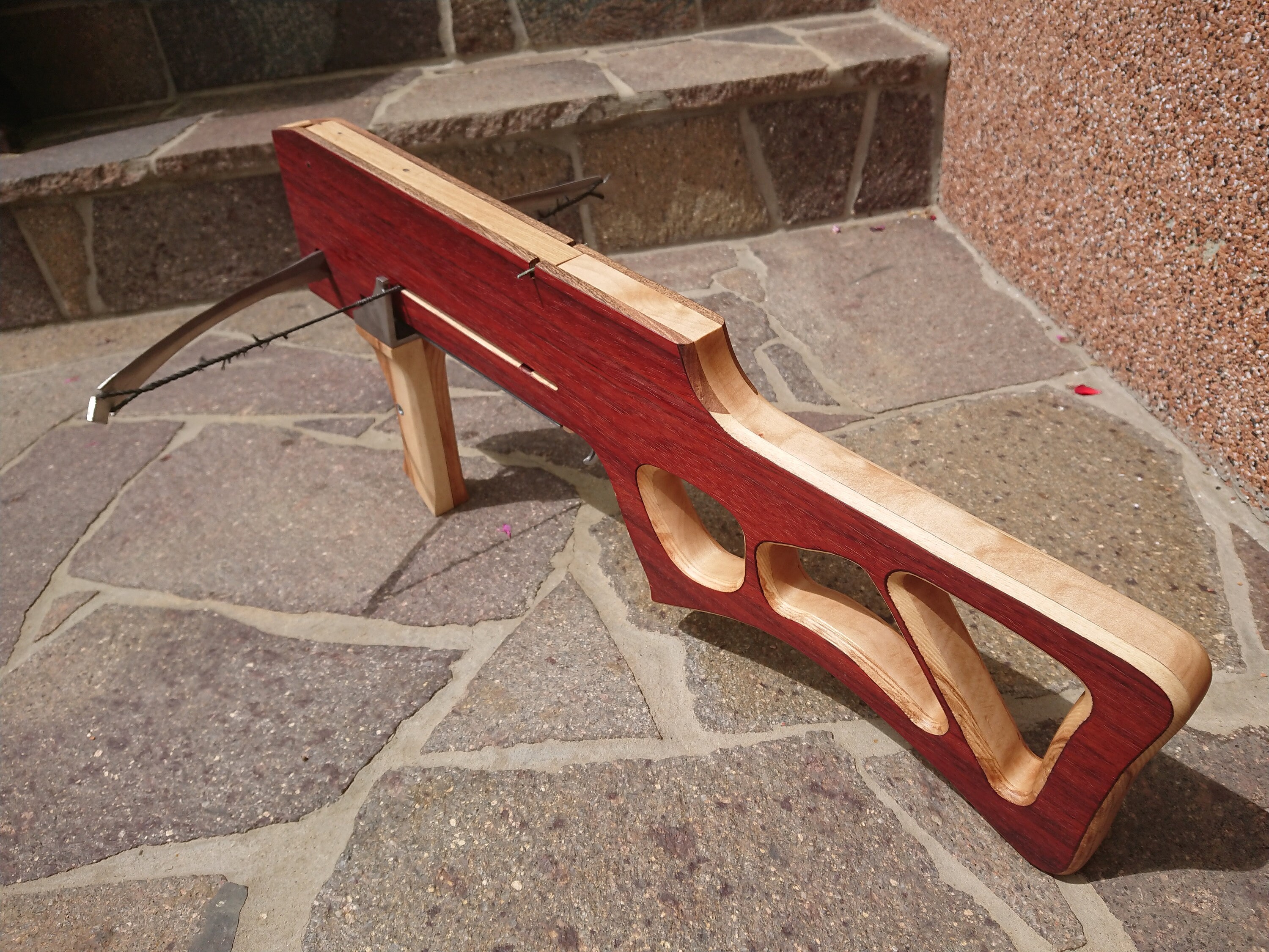 Crossbow Repeatable Pump Action / Full Wood Ash Red Heart - Etsy