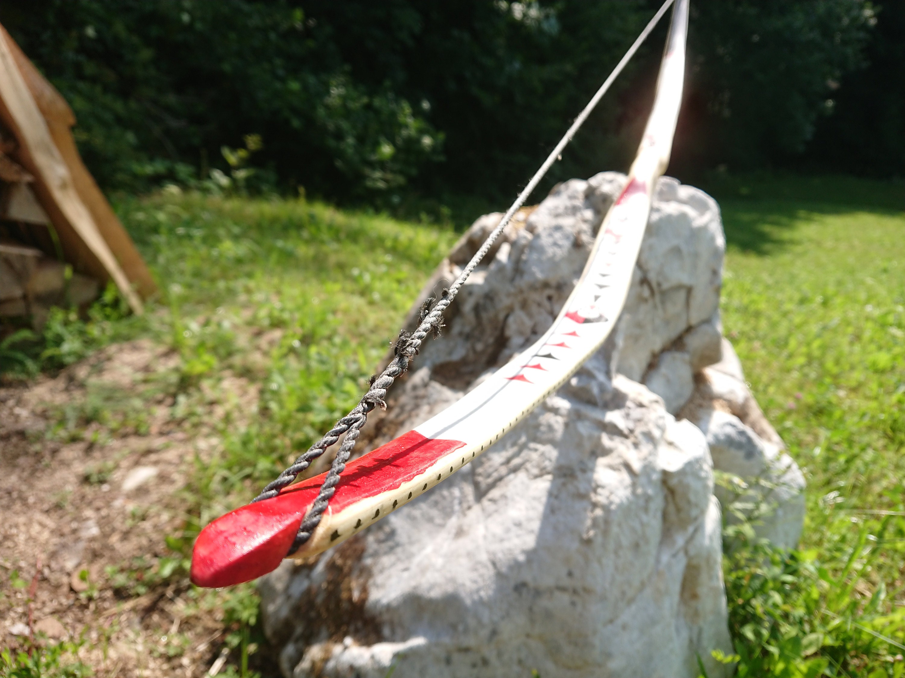 Arc traditionnel/arc plat de 64 po. - Peint à la main - Entraînement au ...