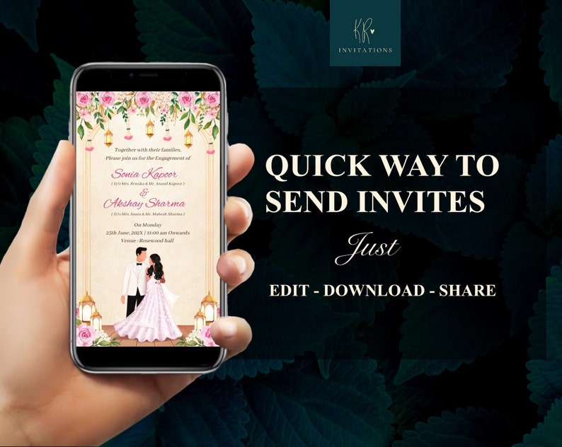 Engagement Invitation Card Indian Ring Ceremony Invitation or - Etsy