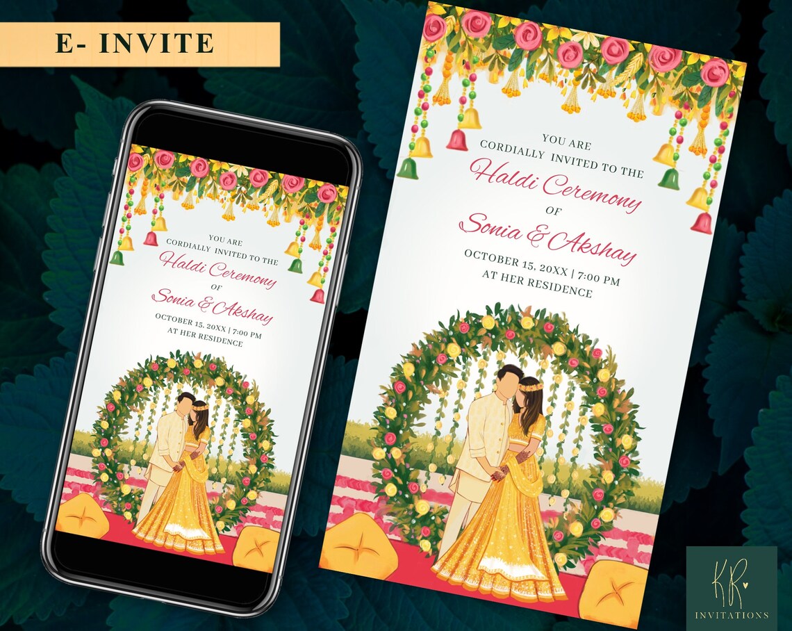 Haldi Invitation Editable Mayoun Invitation Template Holud - Etsy