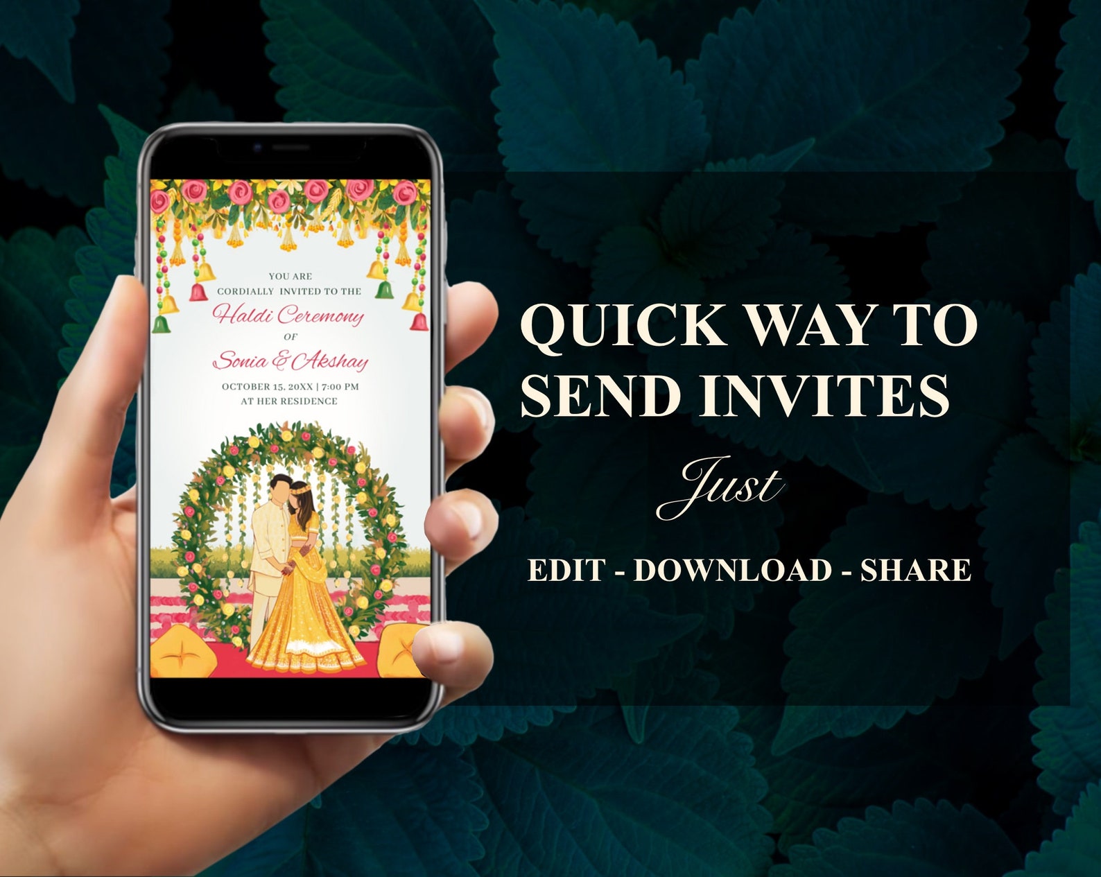 Haldi Invitation Editable Mayoun Invitation Template Holud - Etsy