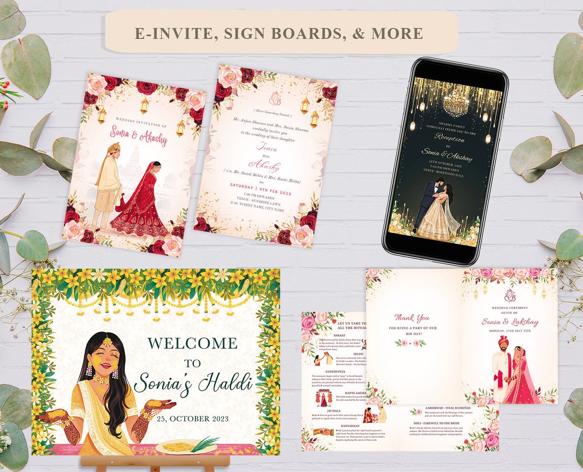 Digital Haldi Invitation Card Design Indian Wedding Haldi Ceremony ...