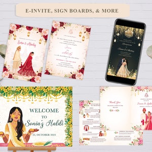 Digital Haldi Invitation Card Design Indian Wedding Haldi Ceremony ...