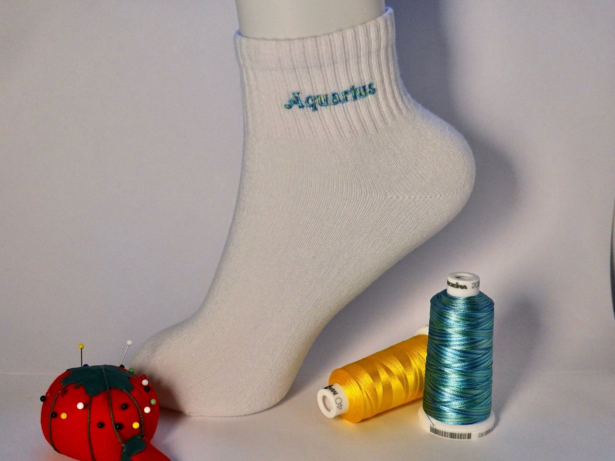 Personalised Custom Embroidered Socks High Ankle Socks With - Etsy