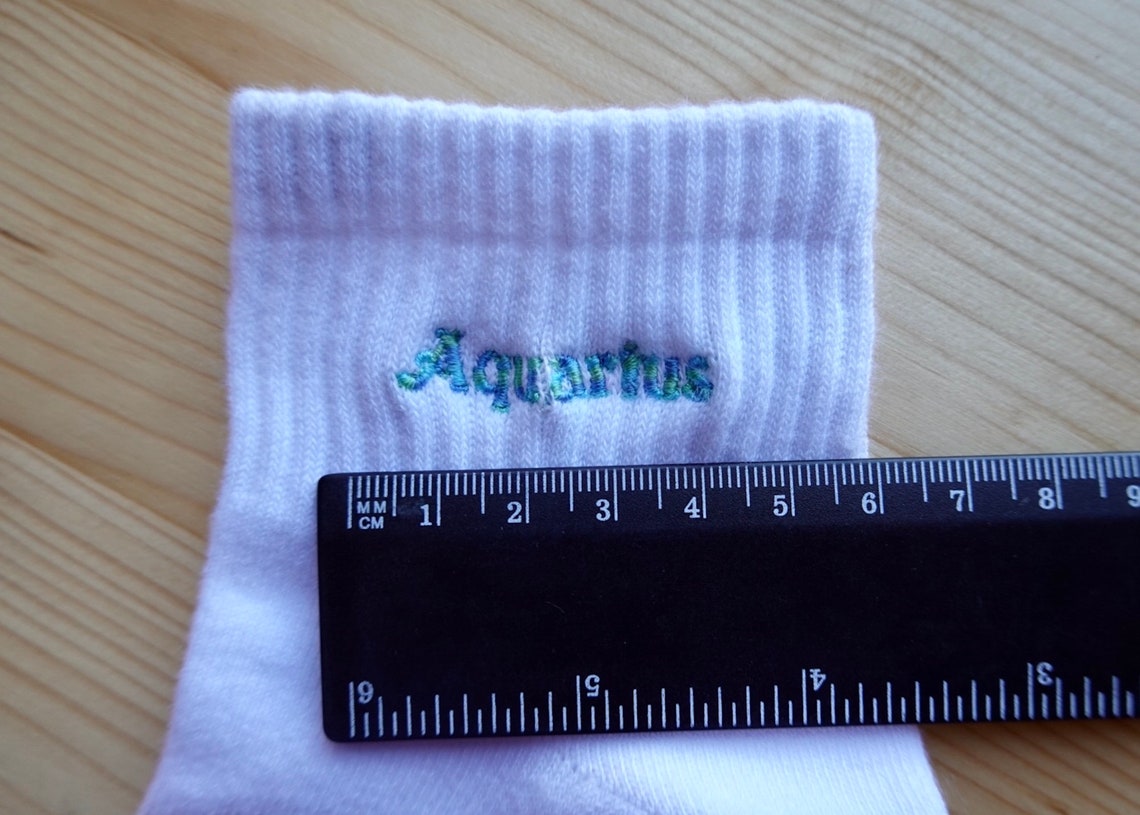 Personalised Custom Embroidered Socks High Ankle Socks With - Etsy