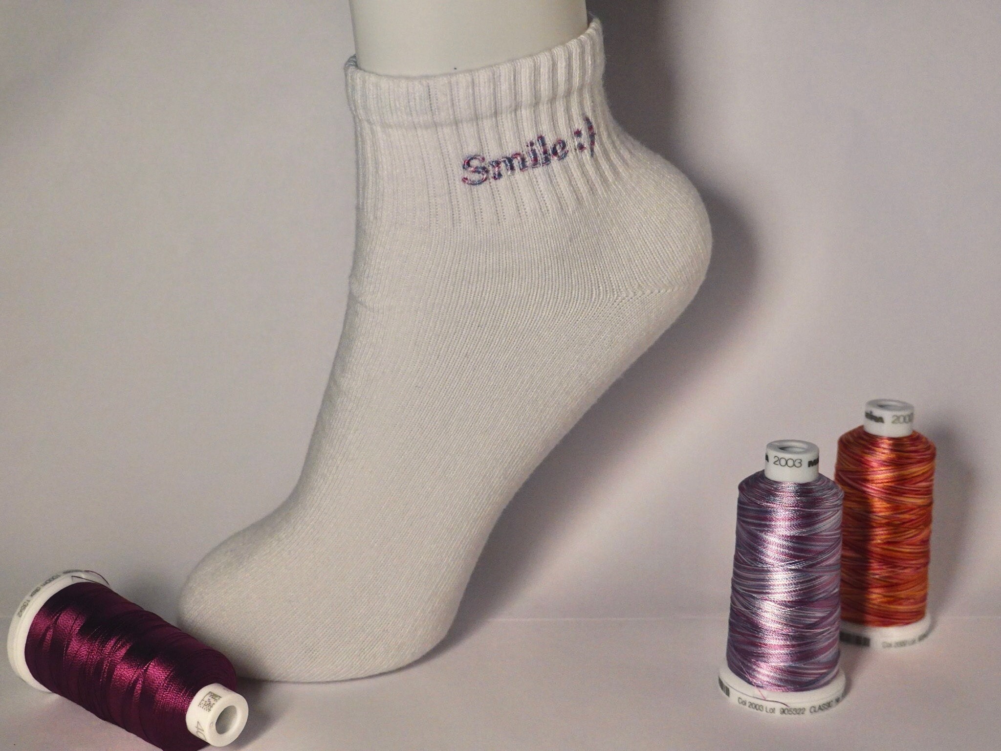 Personalised Custom Embroidered Socks High Ankle Socks With - Etsy