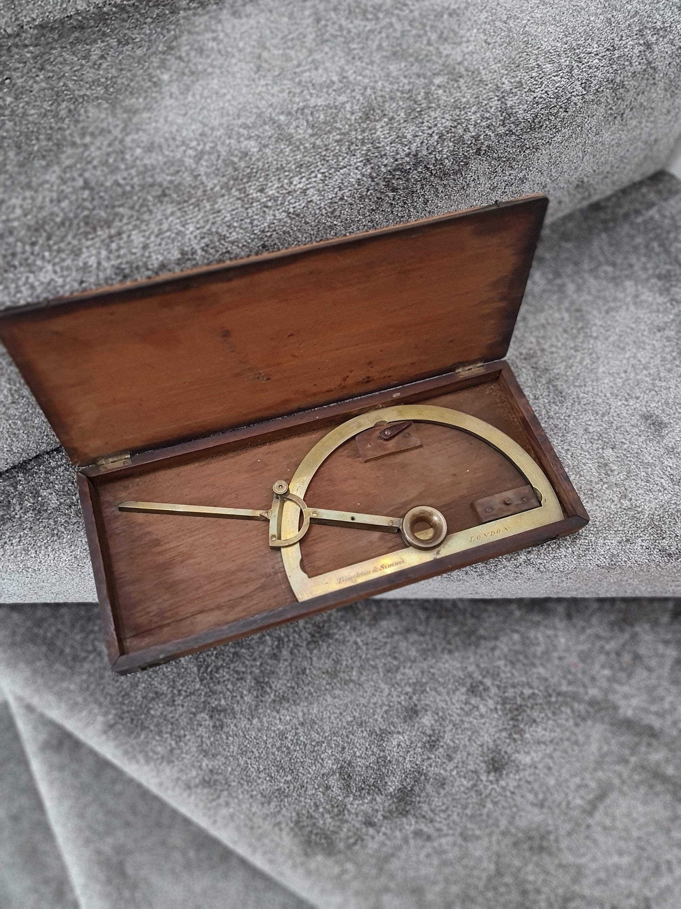 A 19th Century Semi-circular Brass Protractor - Etsy
