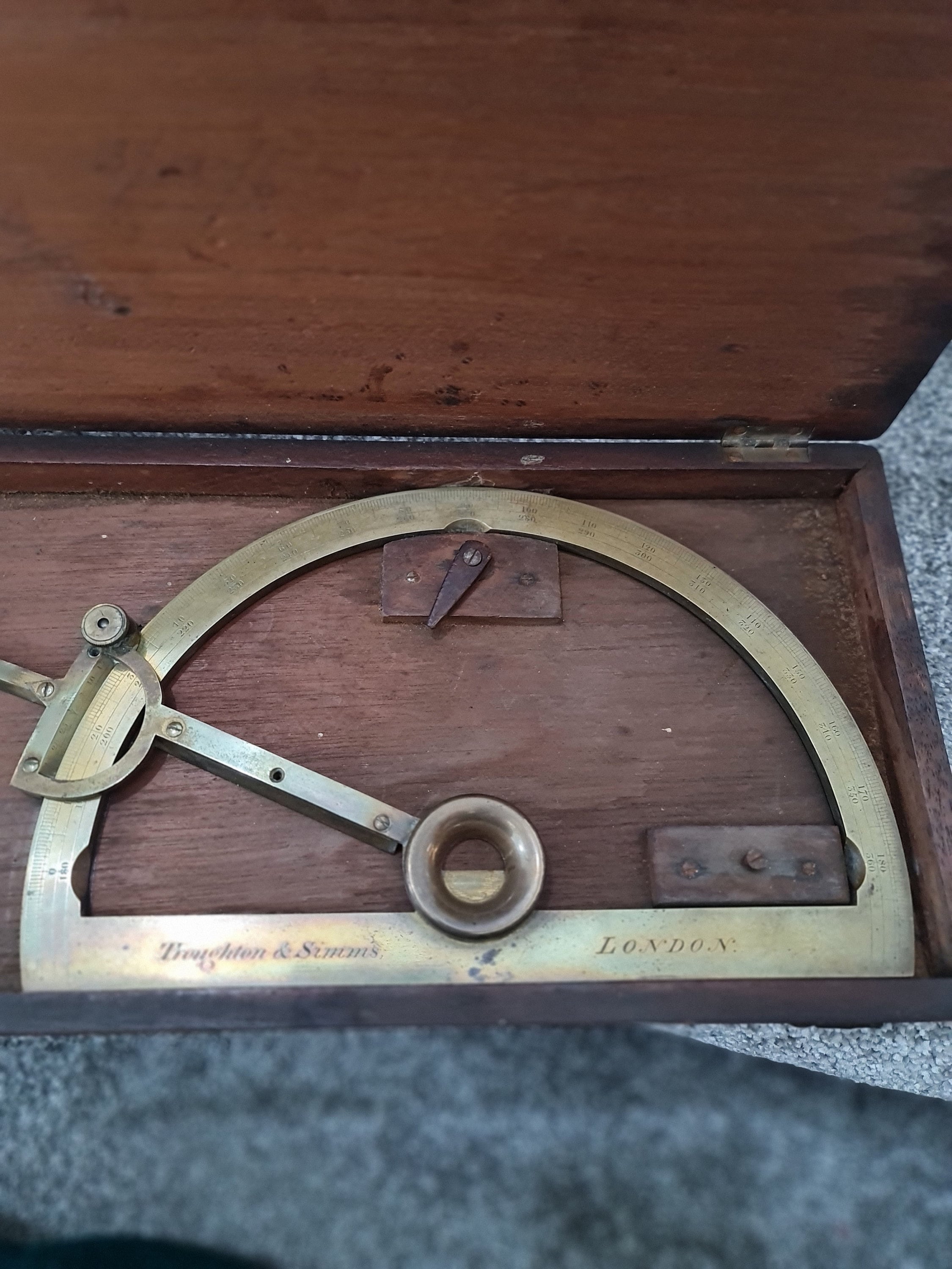 A 19th Century Semi-circular Brass Protractor - Etsy