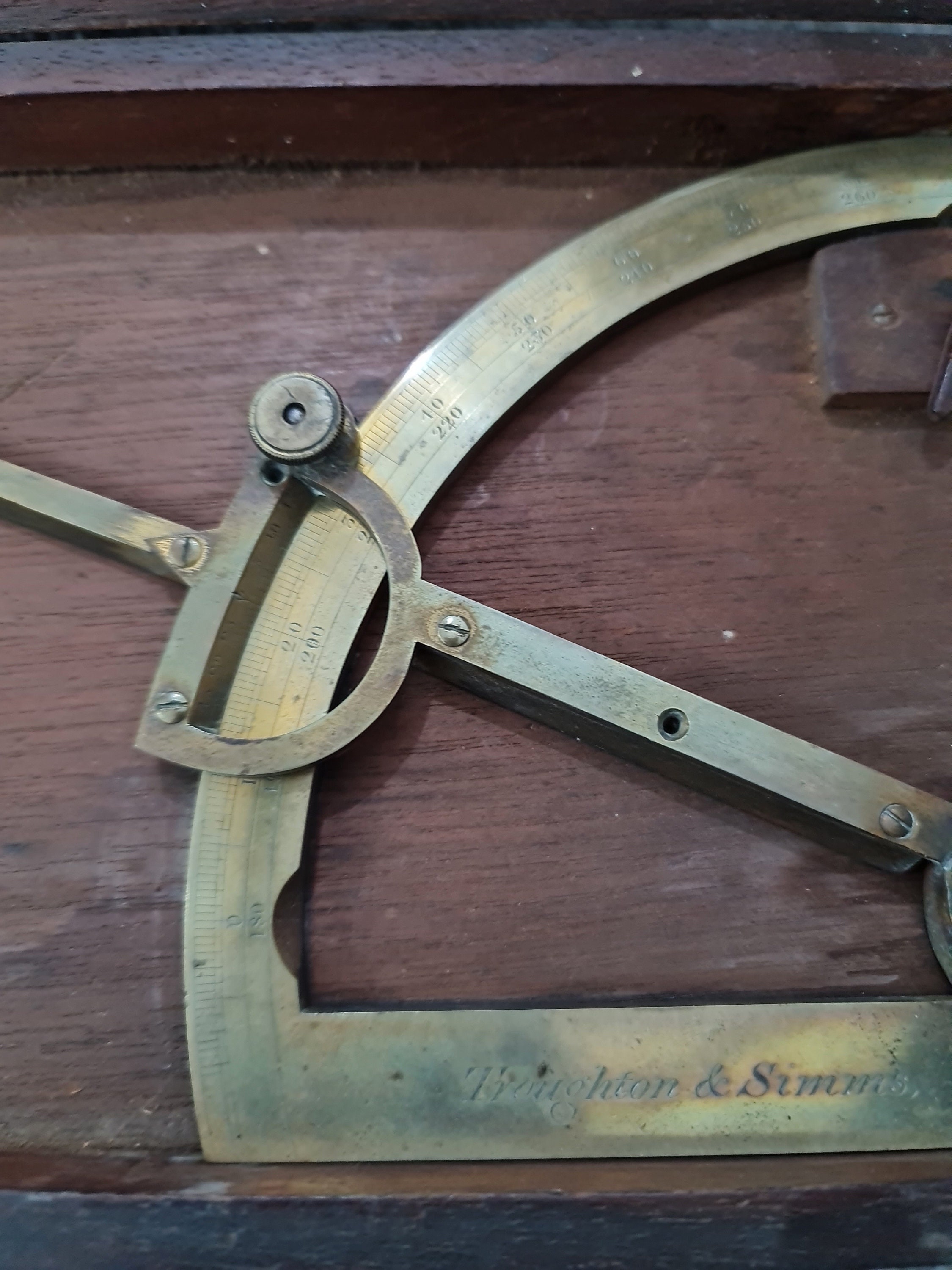 A 19th Century Semi-circular Brass Protractor - Etsy