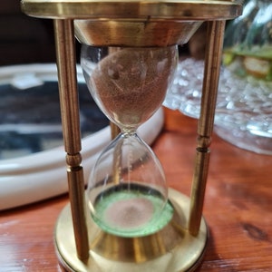 Vintage Brass Nautical Sand Timer Hour Glass - Etsy