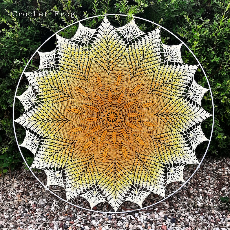 FIELDS OF GRAIN Crochet Mandala - Pdf Pattern (only Charts/diagram) - Etsy