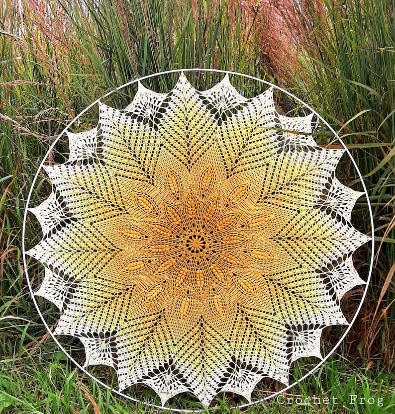 FIELDS OF GRAIN Crochet Mandala - Pdf Pattern (only Charts/diagram) - Etsy