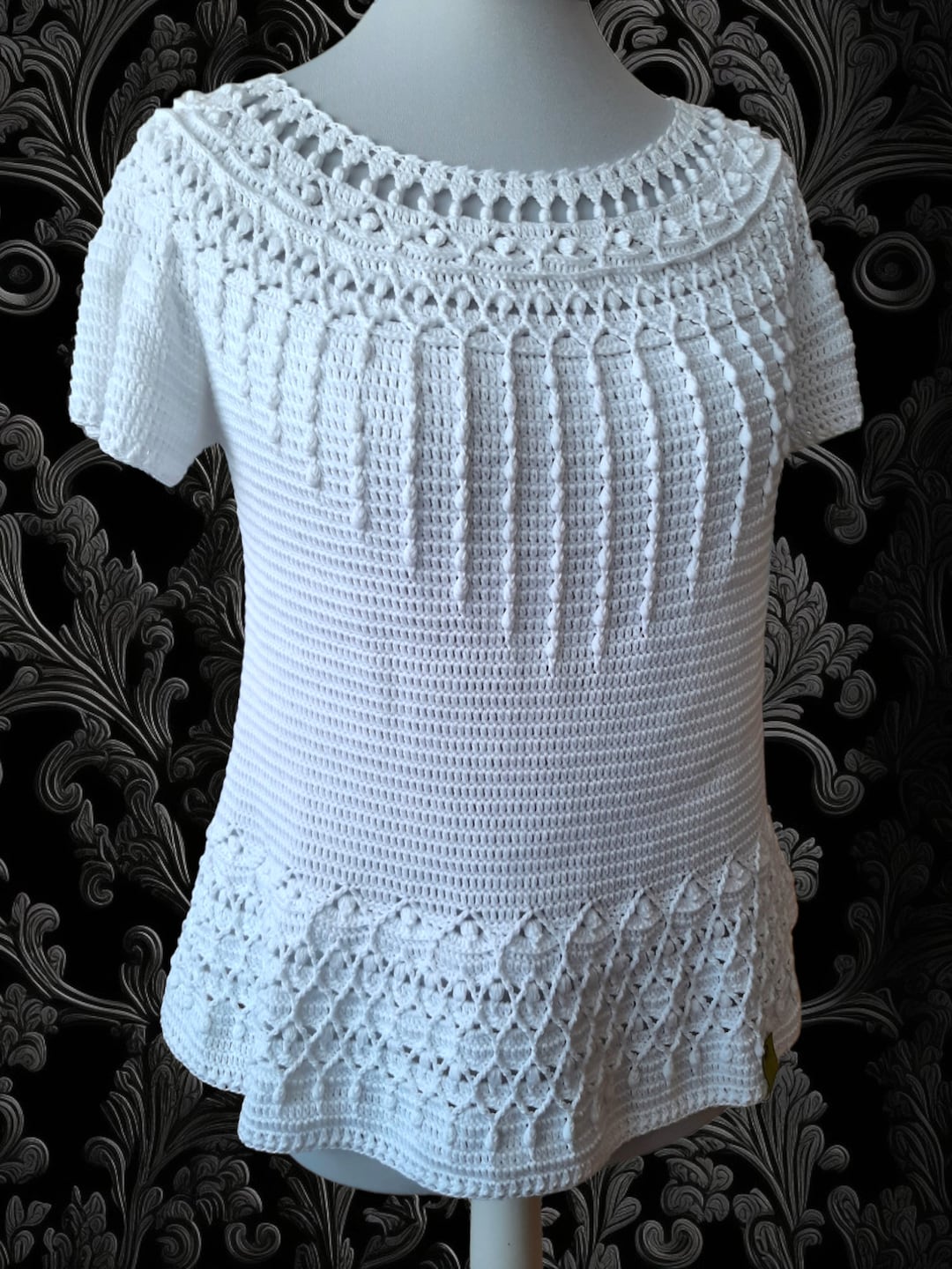 MAMMA MIA Crochet Blouse Pdf Pattern (only Charts/diagram) - Etsy