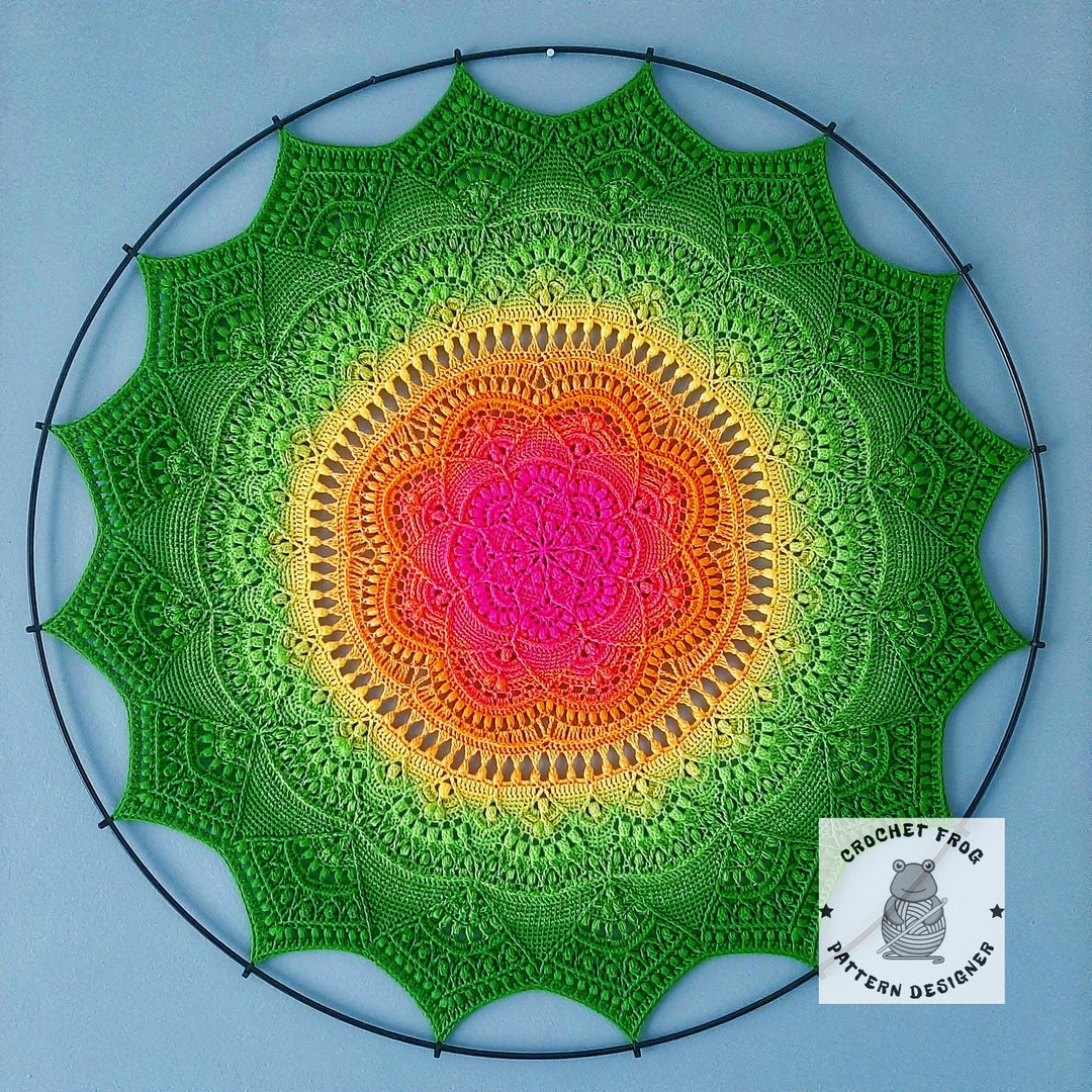 LOTUS FLOWER Crochet Mandala - Pdf Pattern (only Charts/diagram) - Etsy