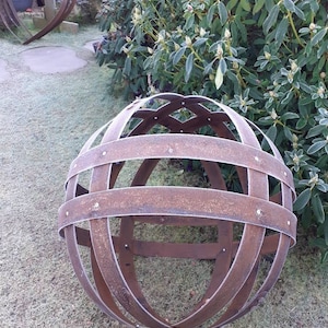 UK Rustic Garden Double Banded Sphere, Decoration Orb, Globe, Ball ...