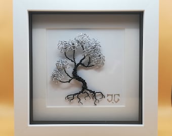 Rare Collectible Handmade Framed Wire Bonsai Picture, Unique Feng Shui ...