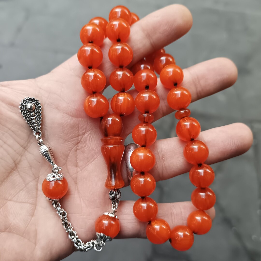 5 Years Old Rare Colors Amber Bakelite Workmanship, Rosary, 33 Beads ...