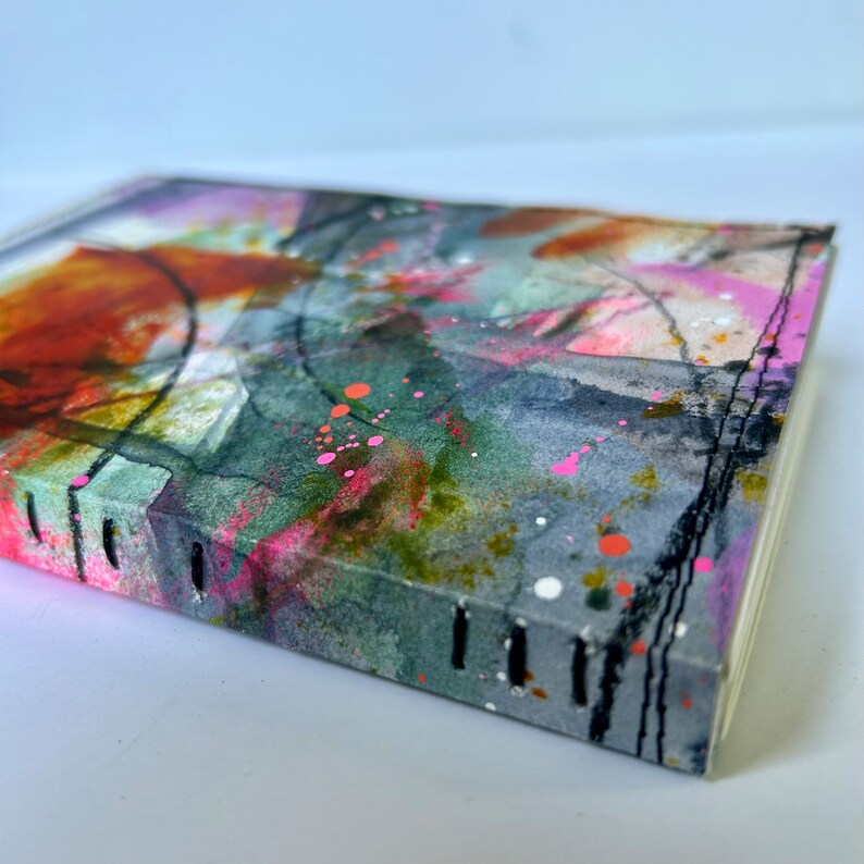 Handmade Painted Paper Cover Journal - Etsy