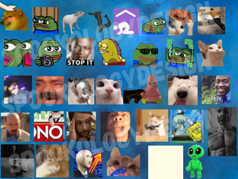 100 Animated Meme Emotes Pack for Twitch, Youtube and Discord Animated ...