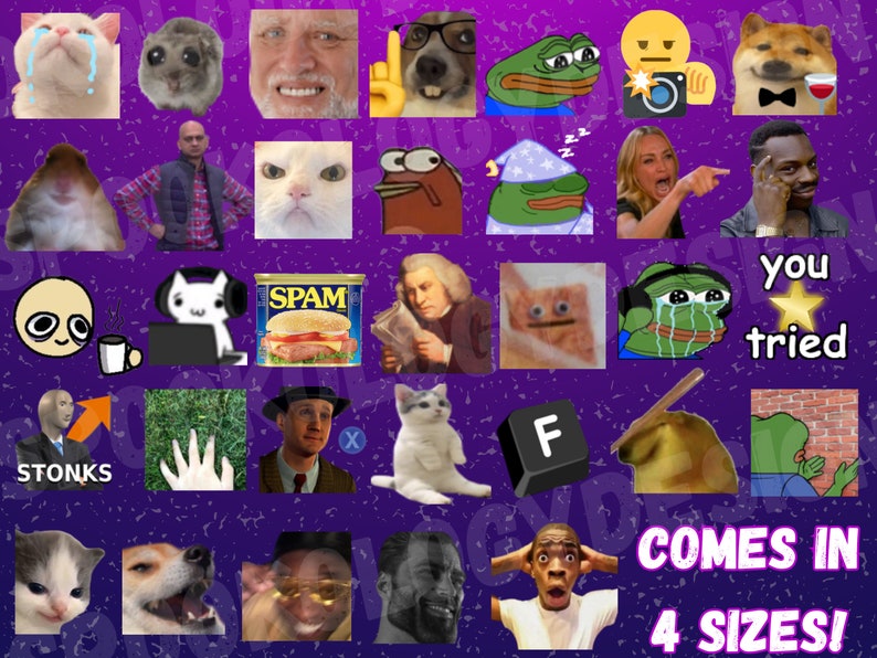 75 Meme Emotes Pack for Twitch, Youtube and Discord Funny Emotes Twitch ...