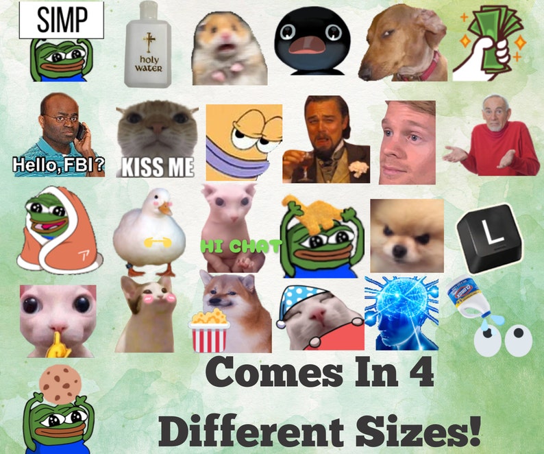 25 Meme Emotes Pack for Twitch, Youtube and Discord Funny Emotes Twitch ...