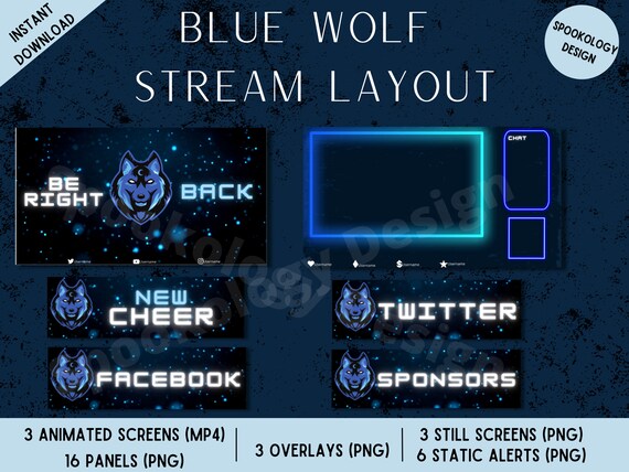 Blue Wolf Stream Layout - Etsy