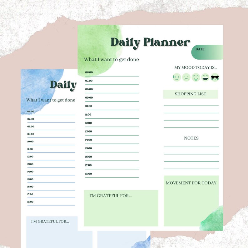 Self-care Daily Planner Printable - Etsy