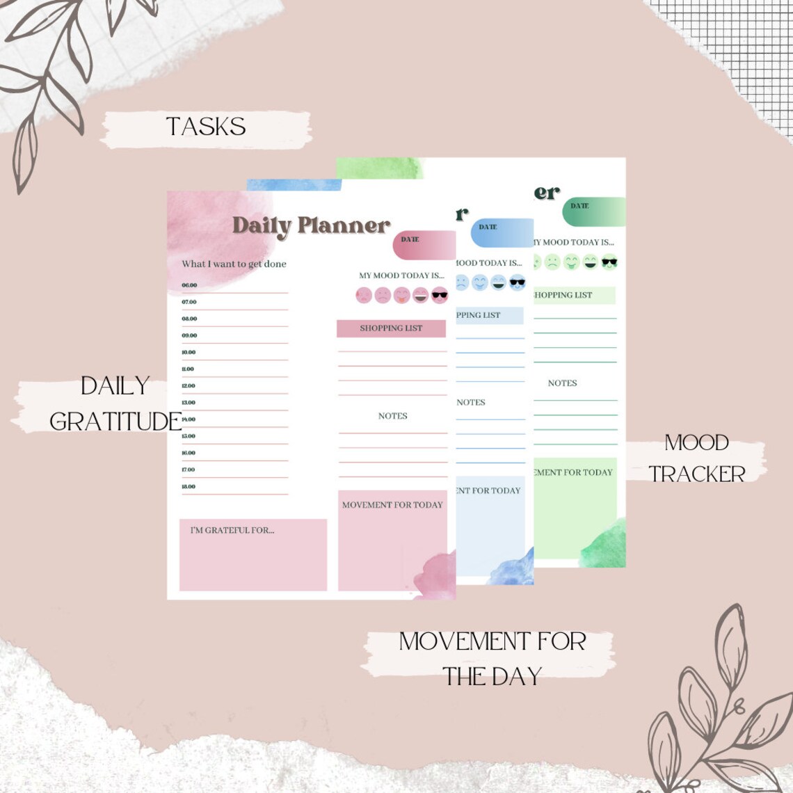 Self-care Daily Planner Printable - Etsy