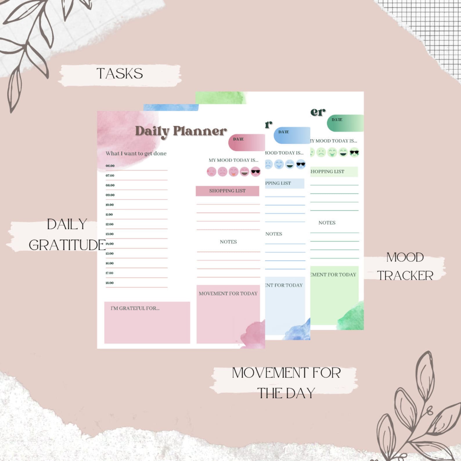 Self-care Daily Planner Printable - Etsy