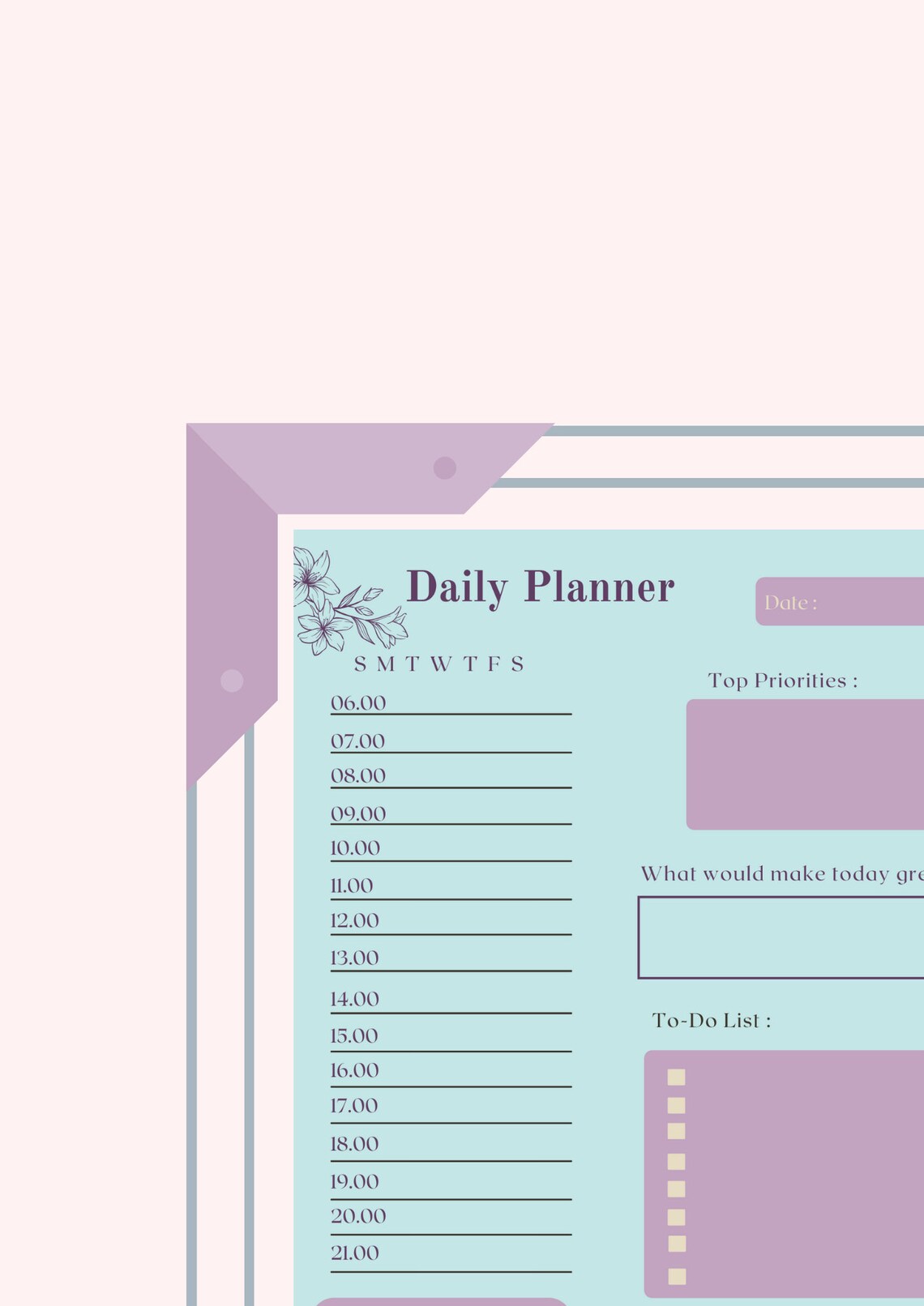 Self-care Daily Planner Printable - Etsy