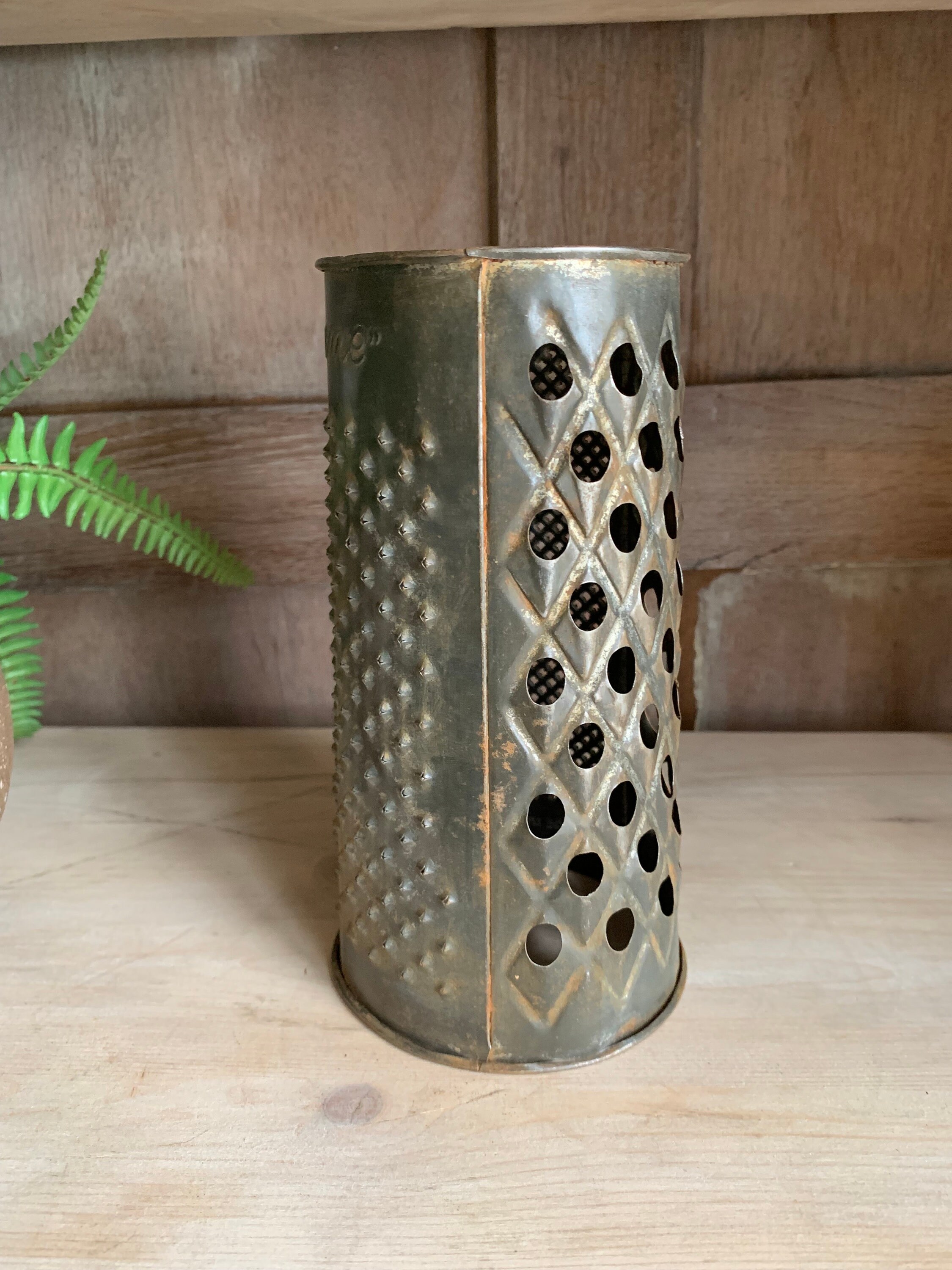 Vintage Antique Cylindrical Metal Grater acme Farmhouse Country Kitchen ...