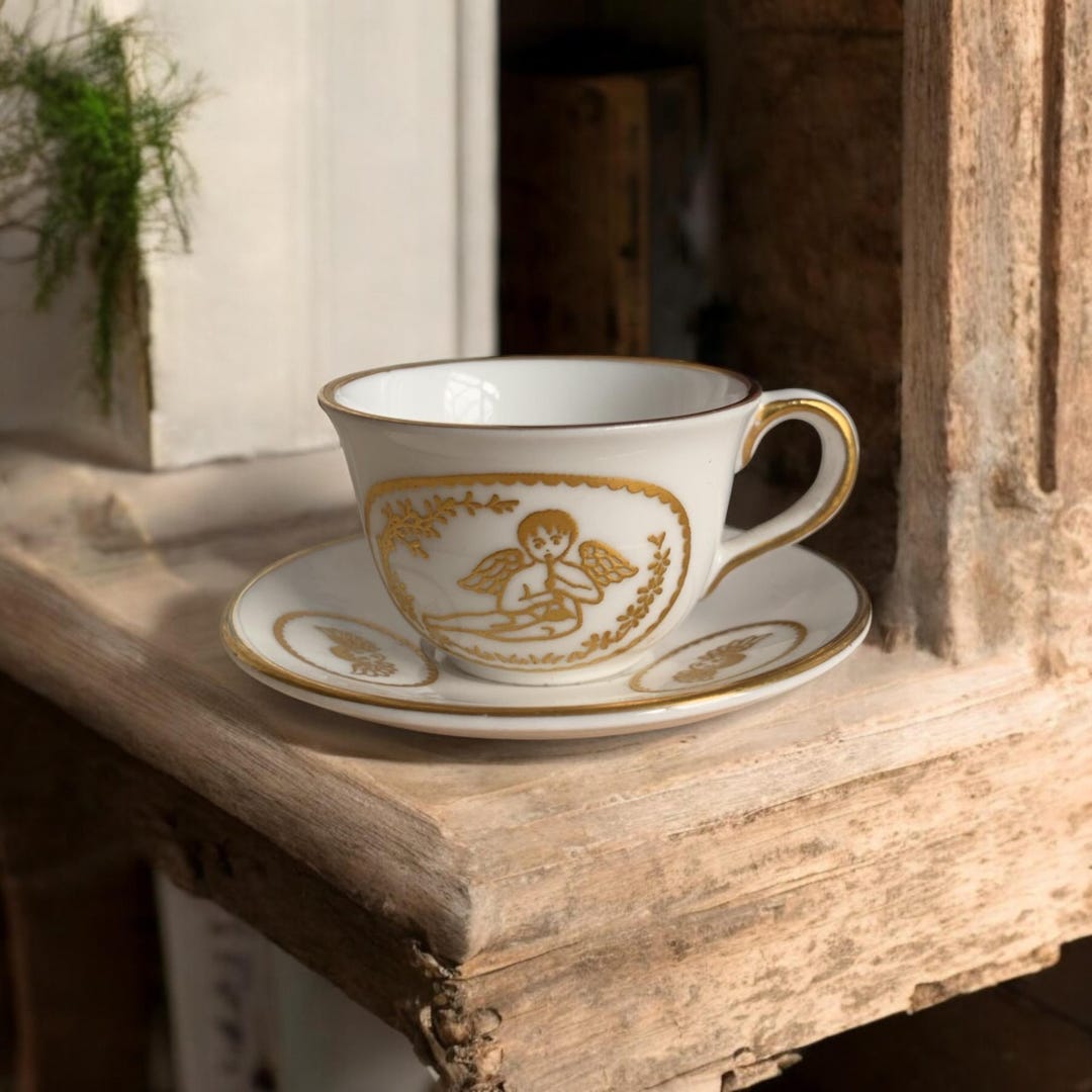 Vintage Spode Miniature Fine Bone China Cup and Saucer Cherubs Motif - Etsy