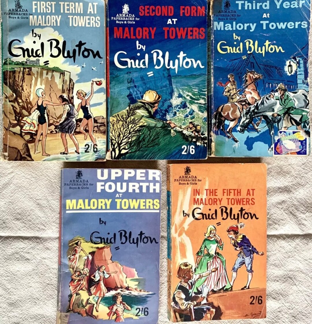 Complete Set of 5 Vintage Mallory Towers Enid Blyton Books 1963 Armada ...