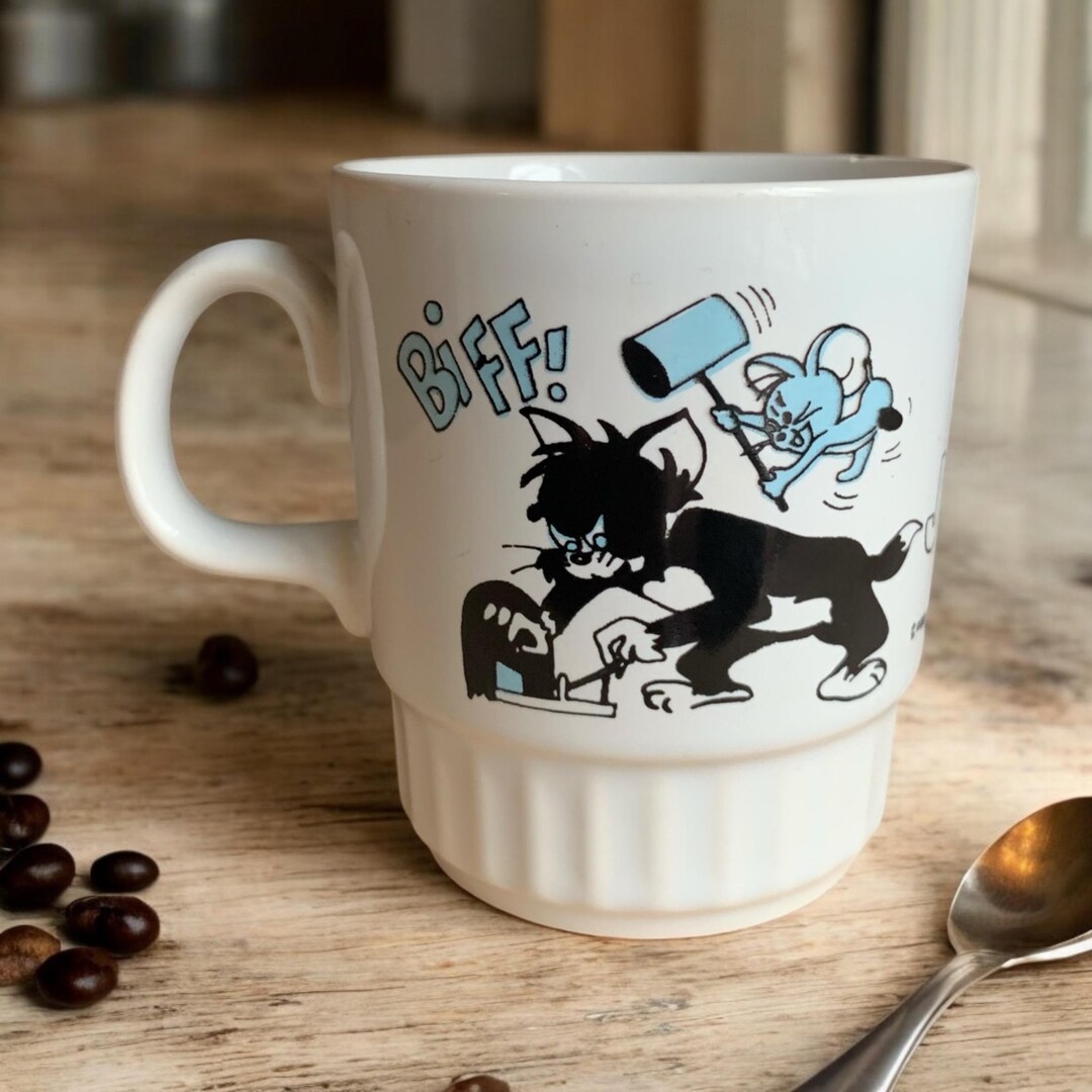 Vintage Tom and Jerry Childs Small Cartoon Mug Cup 1976 Metro Goldwyn ...