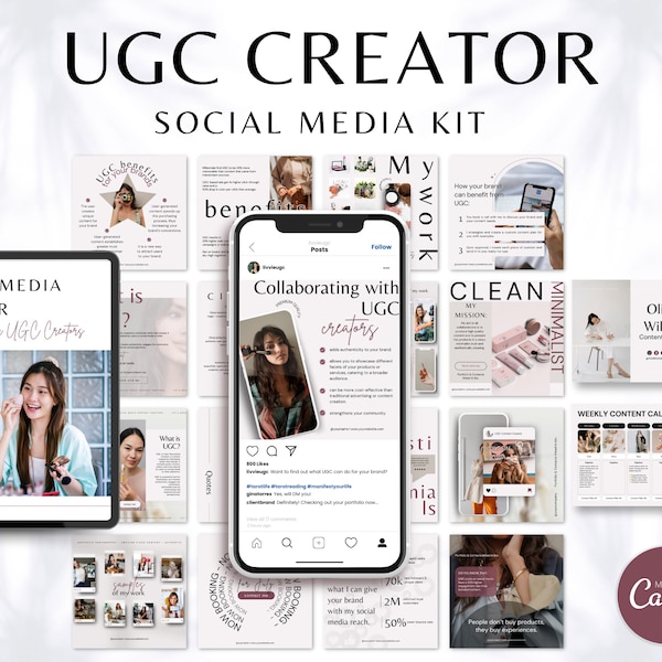 UGC Creator Brand Pitch Email Kit Templates for Canva UGC Pitch, Email ...