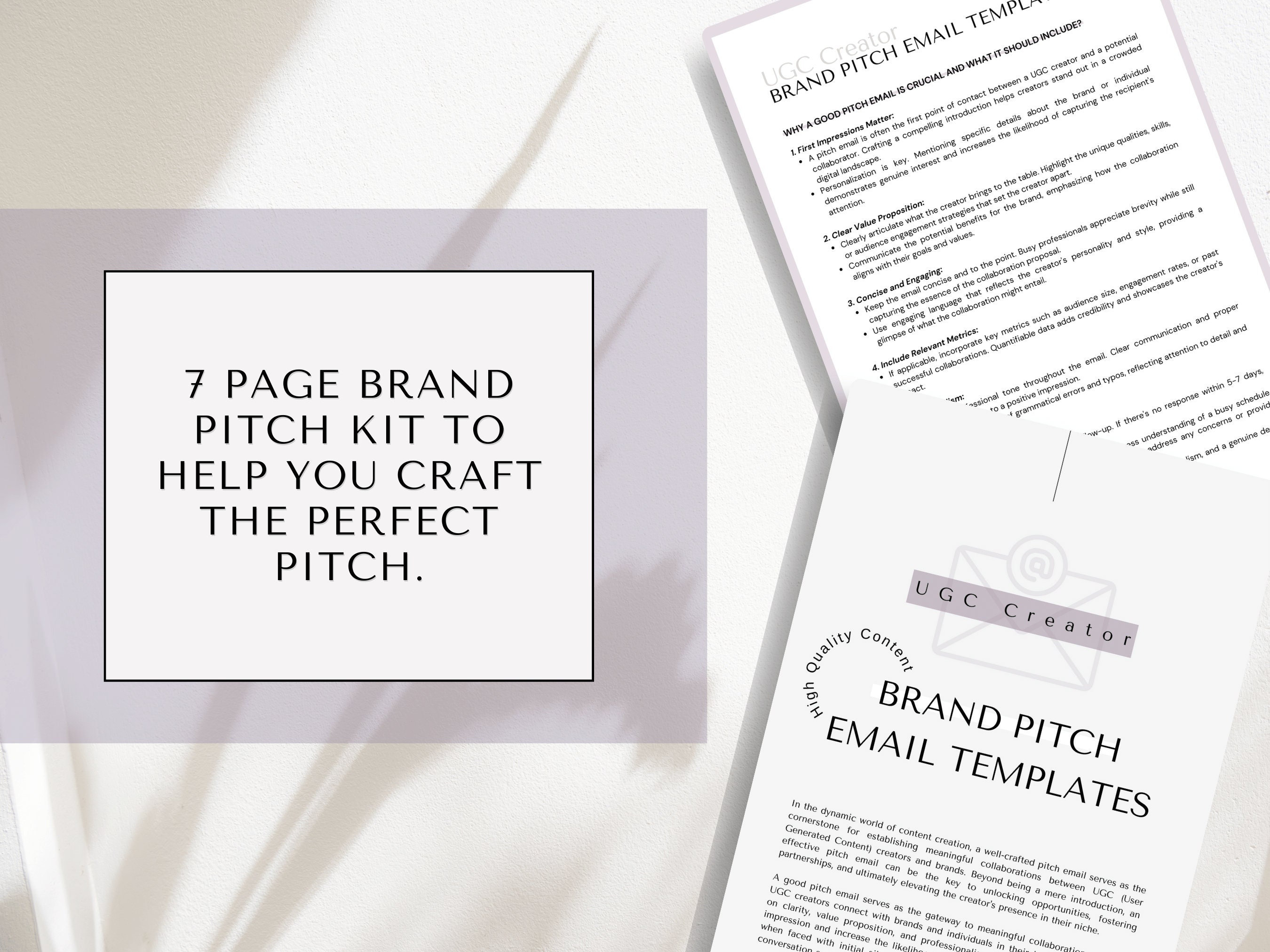 UGC Creator Brand Pitch Email Kit Templates for Canva - UGC Pitch ...