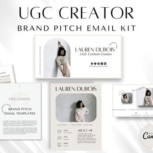 UGC Creator Brand Pitch Email Kit Templates for Canva - UGC Pitch ...
