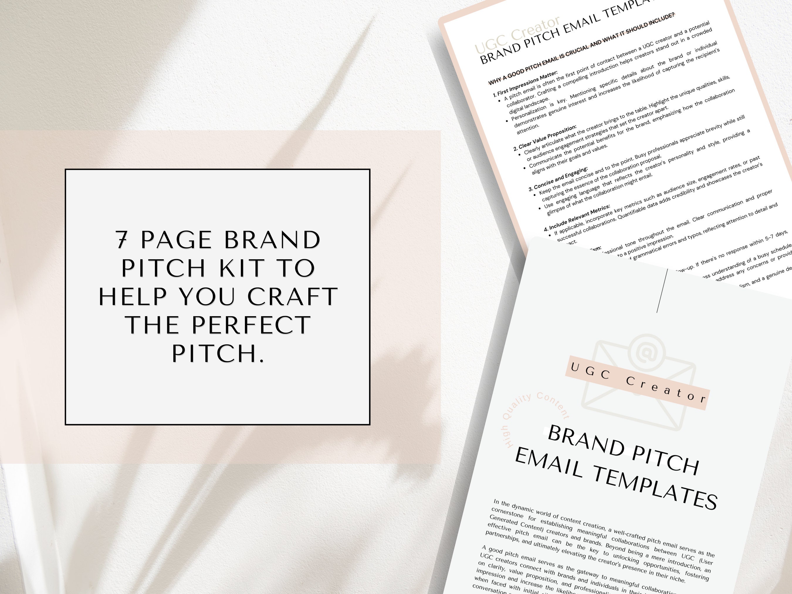 UGC Creator Brand Pitch Email Kit Templates for Canva - UGC Pitch ...