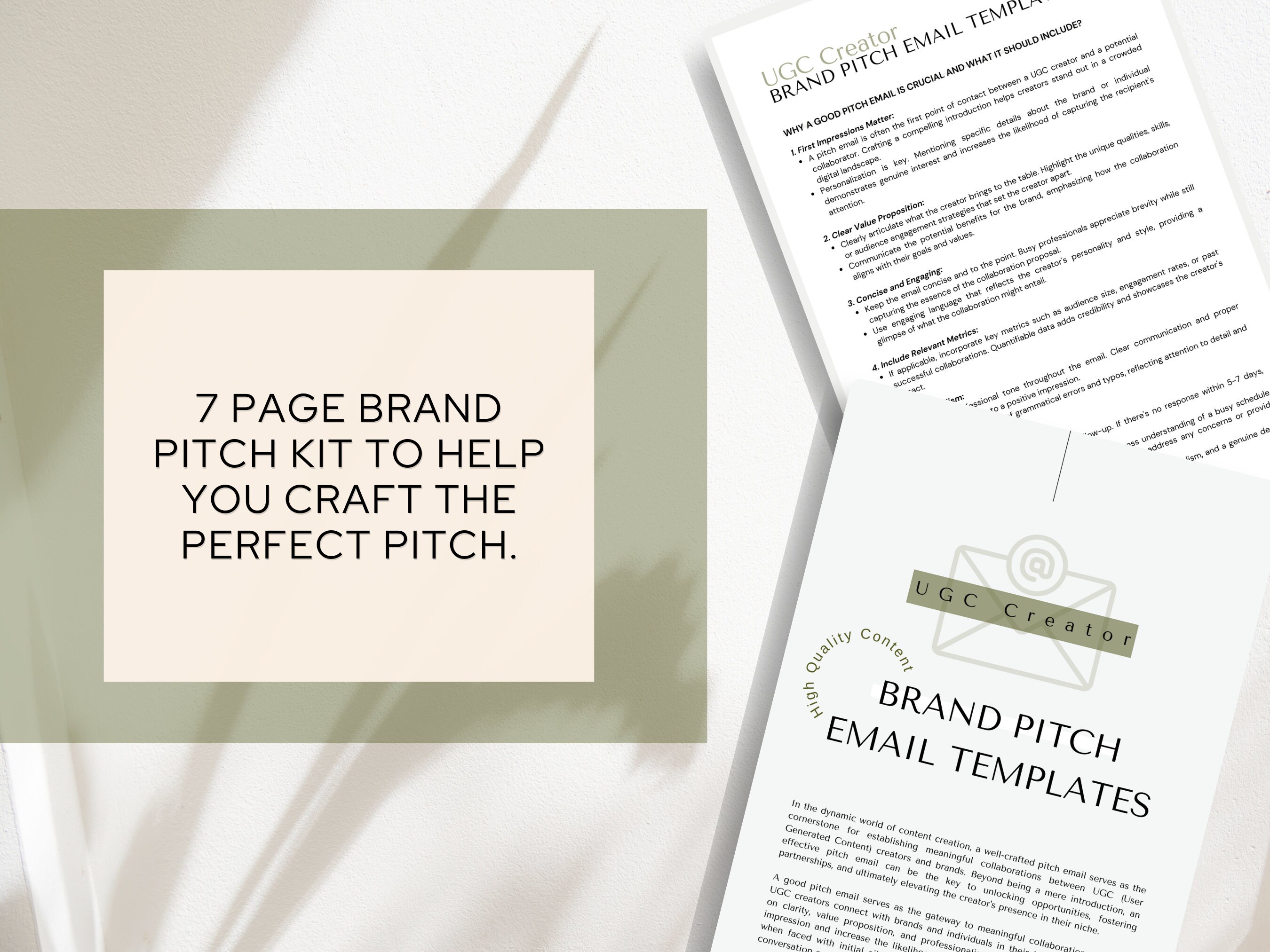 UGC Creator Brand Pitch Email Kit Templates for Canva - UGC Pitch ...