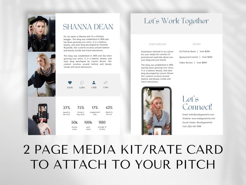 UGC Creator Brand Pitch Email Kit Templates for Canva - UGC Pitch ...