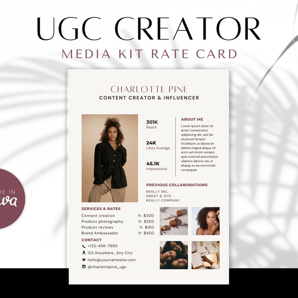 Media Kit Template - Etsy