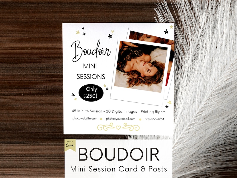 Boudoir Mini Session Canva Template for Photographers - IG Story,post ...